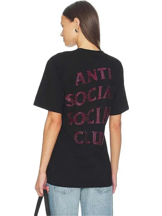 ANTI SOCIAL SOCIAL CLUB Rhinestone Mind Games T-shirt - Black