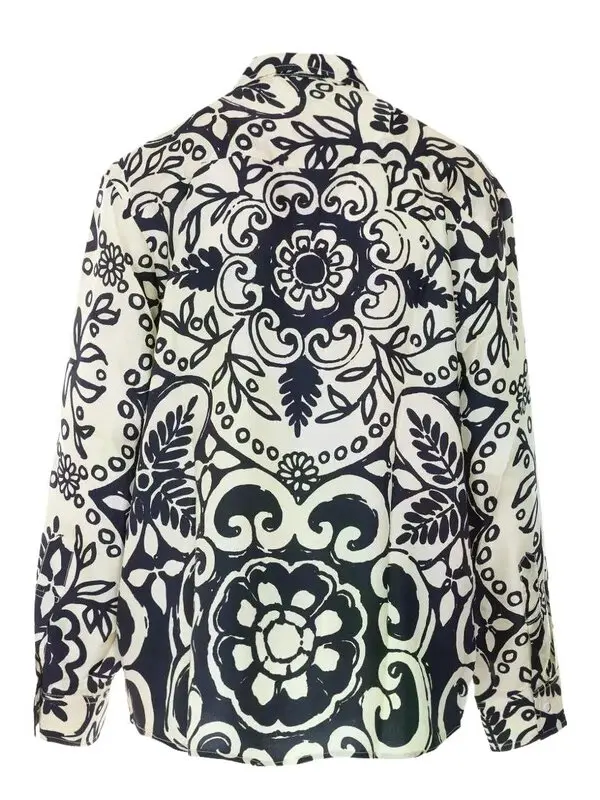 MAURIZIO PECORARO Printed Long-sleeve Shirt - Black