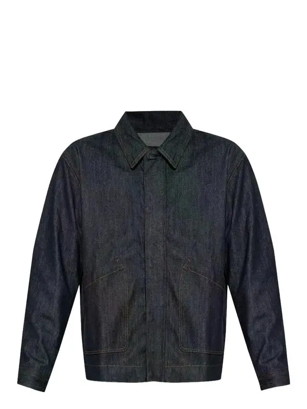 Rag & Bone Zip-up Denim Jacket - Blue