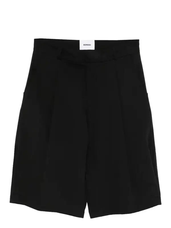 BONSAI Pleated Shorts - Black