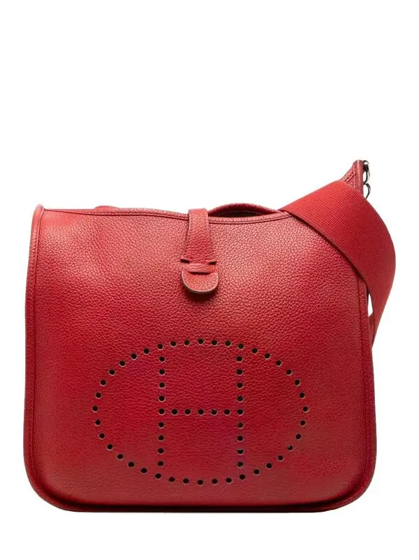 Hermès Clemence Evelyne Crossbody Bag - Red
