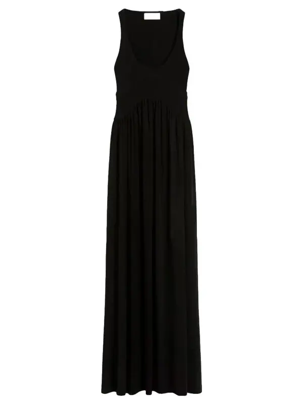 Sportmax Gathered Maxi Dress - Black
