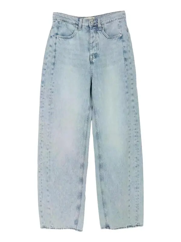 Free People Button-fastening Puddle Style Jeans - Blue
