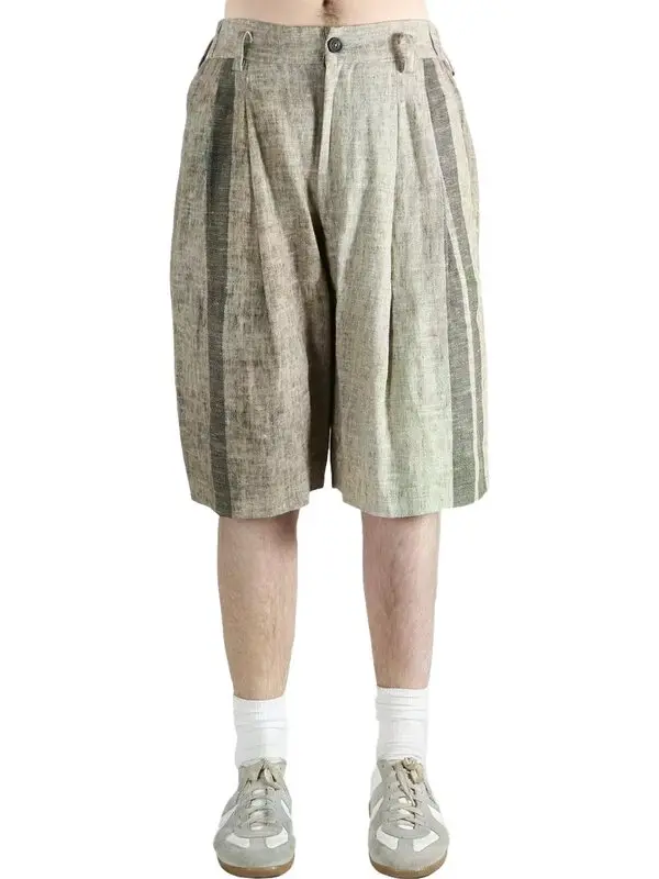 ZIGGY CHEN Pleated Shorts - Neutrals