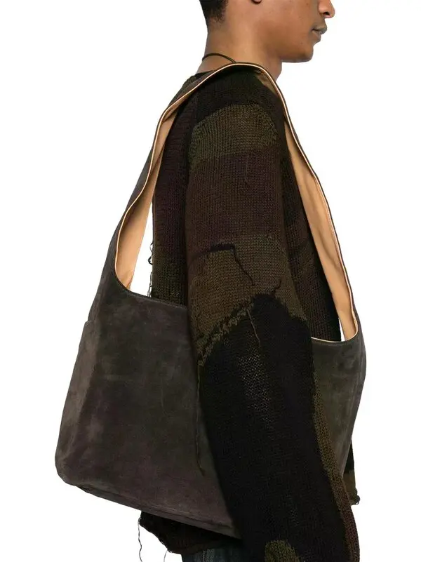 Our Legacy Grande Brick Suede Tote Bag - Brown