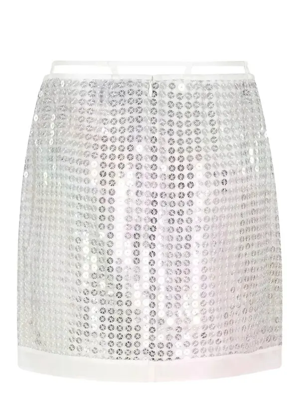 ISABELLE BLANCHE Sequinned Mini Skirt - Silver