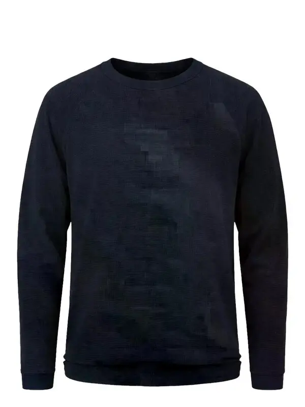 Closed Crew Neck Raglan Sleeve Sweatshirt - Blue