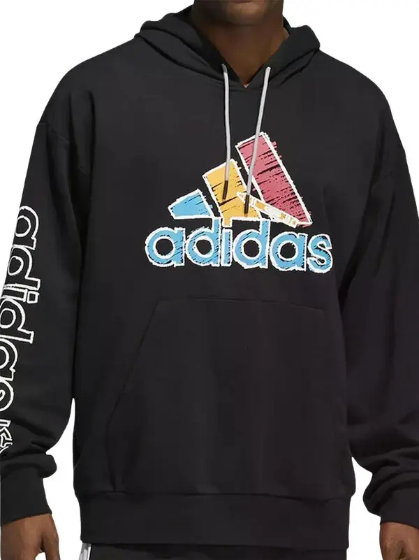 Adidas Logo Hoodie Sweater - Black
