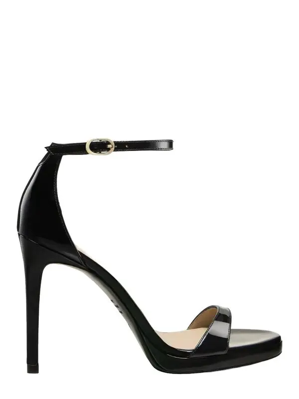 STUART WEITZMAN Nudist Heeled Sandals With Ankle Strap - Black