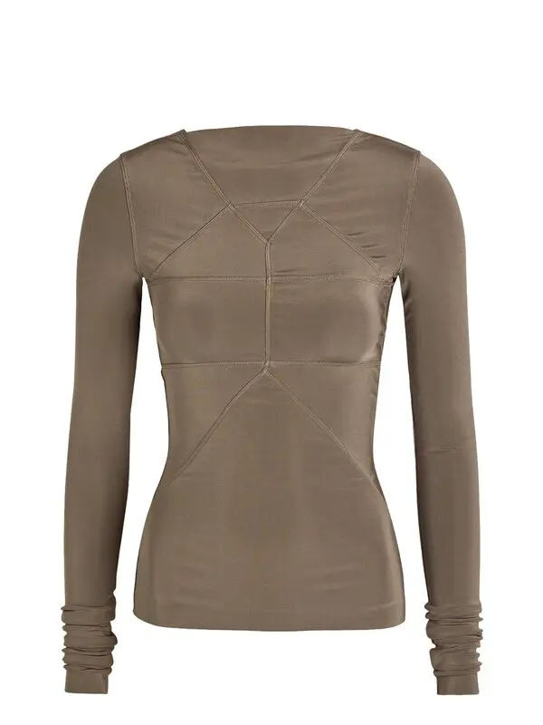 Rick Owens Temple Stretch-jersey Top - Grey