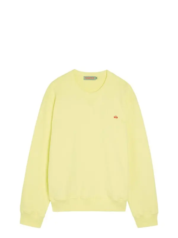 SPENCE Embroidered Cotton Sweatshirt - Yellow