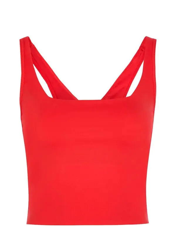 SPENCE Martina Form Cropped Tank Top - Red