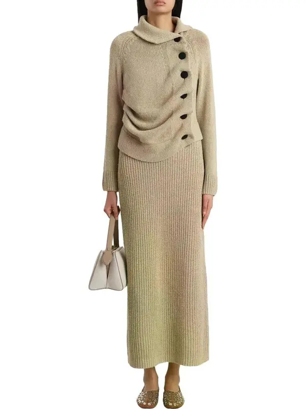 Khaite Front Buttton Cardigan - Neutrals