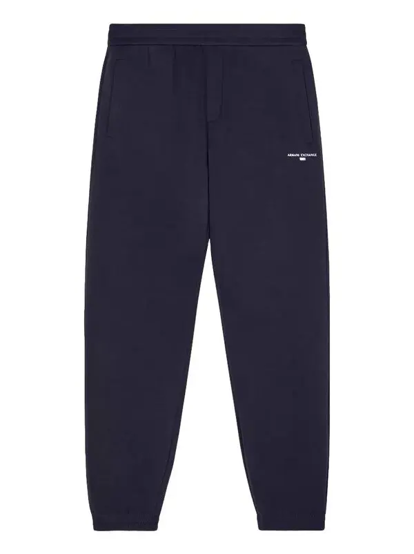 Armani Exchange Logo-detail Elasticated-waistband Track Pants - Blue