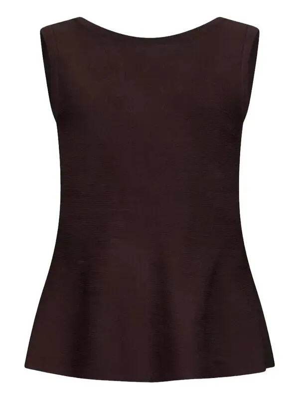 Liu Jo Sleeveless Cut-out Top With Bow Detail - Brown