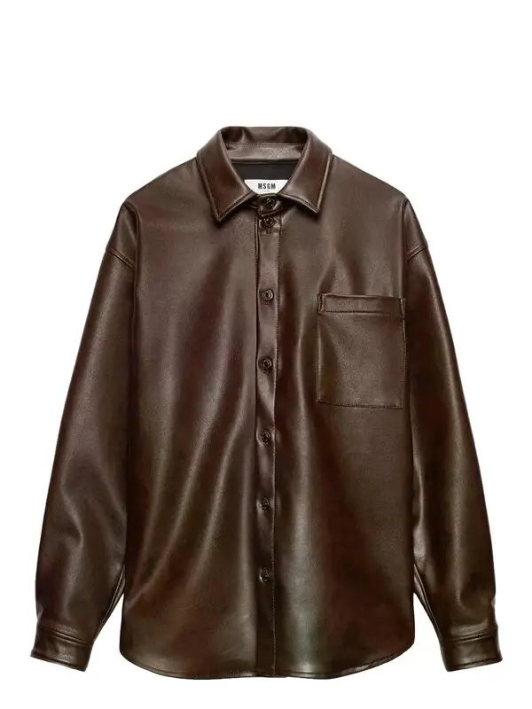 MSGM Pocket Shirt - Brown
