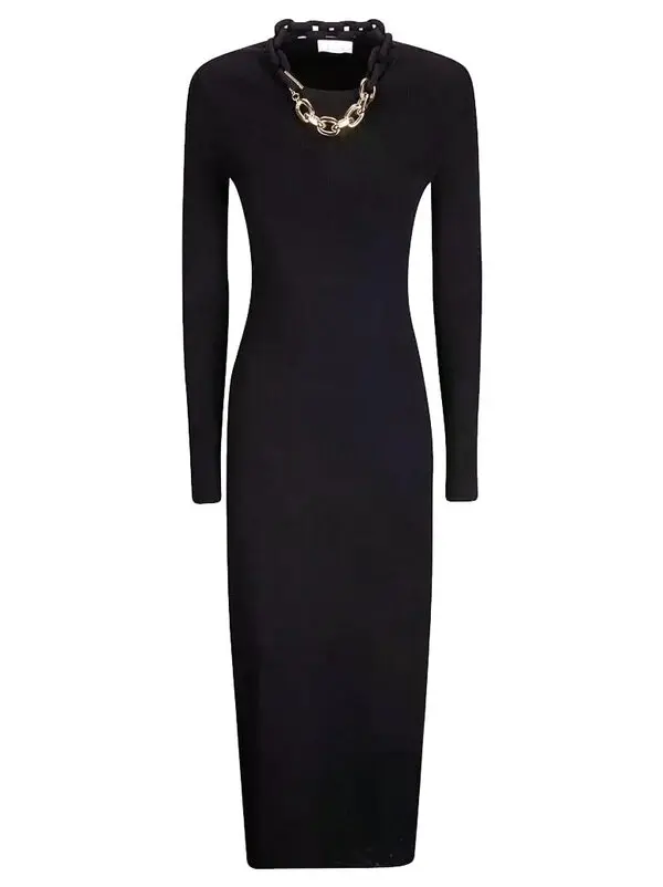 Rabanne Chain-detail Dress - Black