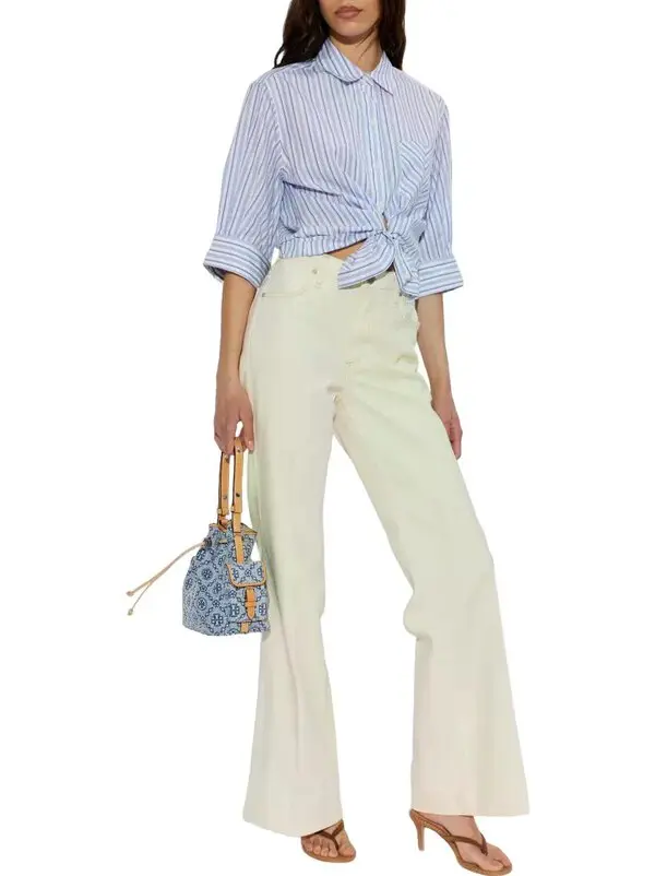 Rag & Bone Flared Cotton Trousers - Neutrals