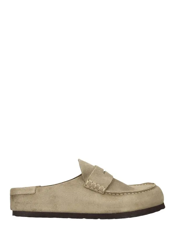 BIRKENSTOCK Suede Naples Wrapped Clogs - Brown