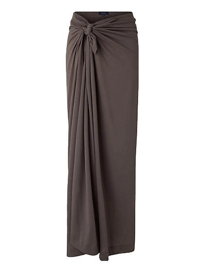 Soeur Wrap-front Cotton-jersey Maxi Skirt - Ardoise