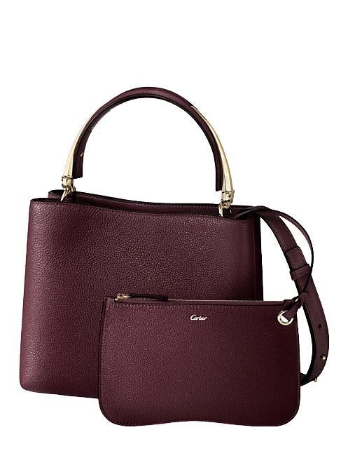 Cartier Panthère Double De Small Leather Top-handle Bag - Grape
