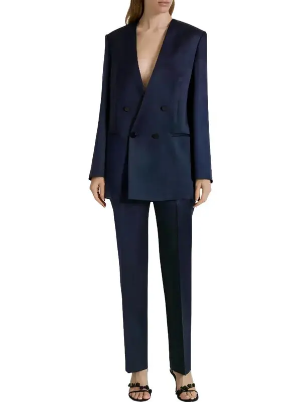 Alberta Ferretti Double-breasted Blazer - Blue