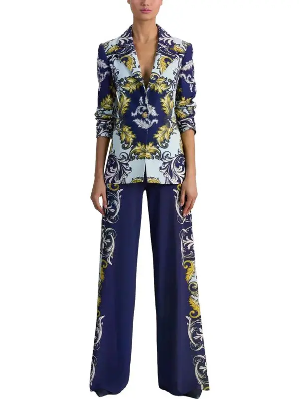 Alice + Olivia Hope Print Blazer - Blue