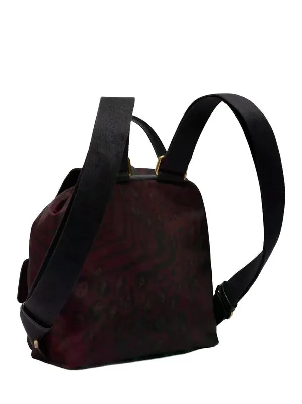 Pinko Patterned-flap Backpack - Red