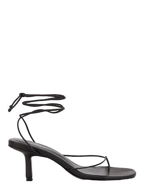 Raye Nayara Leather Stiletto Sandals - Black