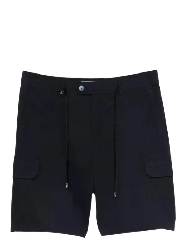 DISTRETTO 12 Cargo Bermuda Shorts With Drawstring - Blue