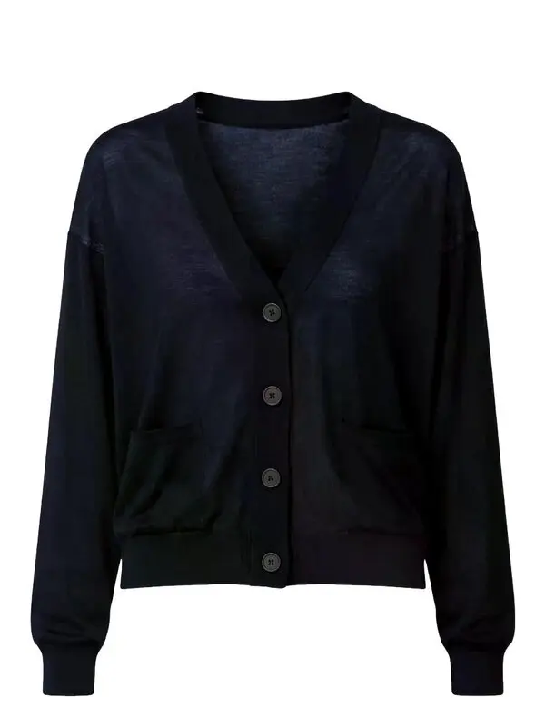 ROBERTO COLLINA V-neck Button-fastening Cardigan - Blue
