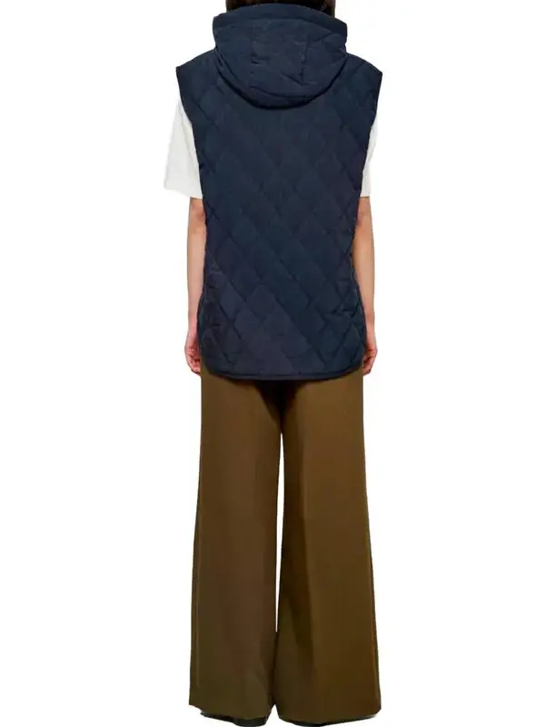 OOF WEAR Hooded Quilted Gilet - Blue