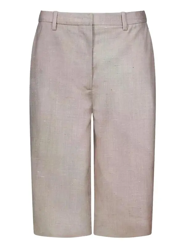 Loulou De Saison Side-pocket Knee-length Shorts - Neutrals