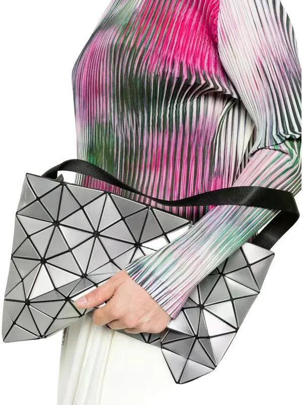 Issey Miyake Geometric Shoulder Bag - Silver