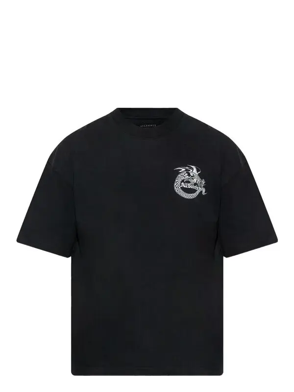 ALLSAINTS Terra Oversized Graphic-print T-shirt - Black