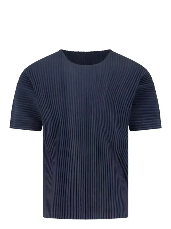 Issey Miyake Pleated T-shirt - Blue