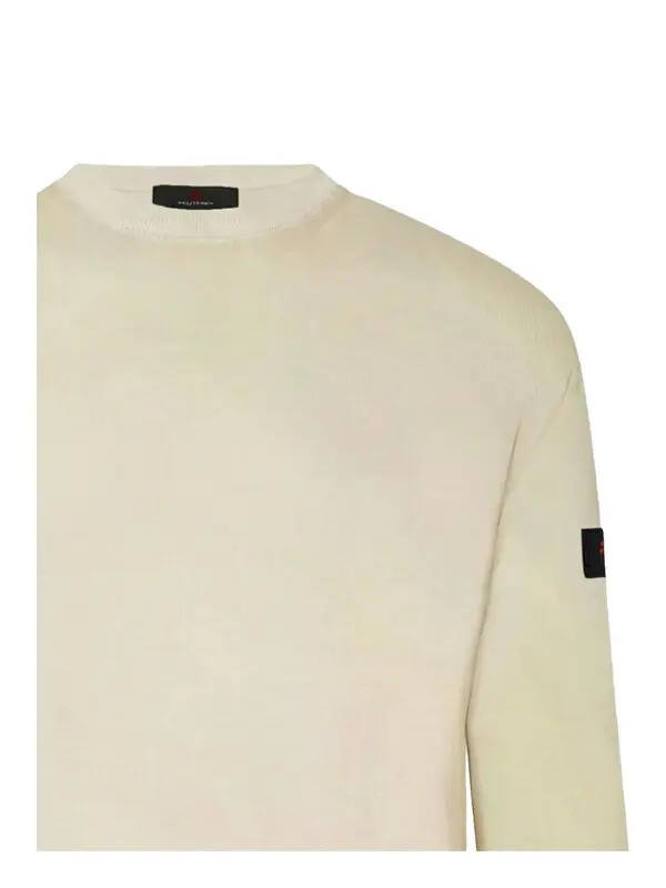 Peuterey Crew-neck Logo-patch Sweater - Neutrals