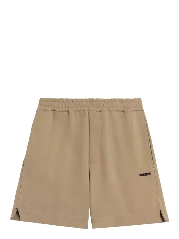 BARROW Logo-print Shorts - Brown