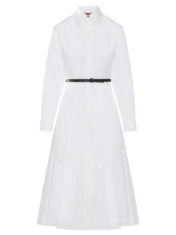 Max Mara Belted Midi Dress - White