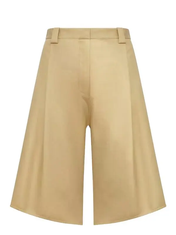 Balenciaga Tulip Belt-loop Shorts - Neutrals