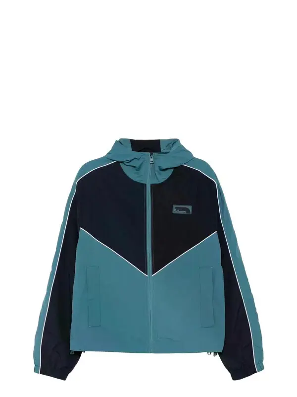 Maison Kitsuné Contrast Piping Hooded Jacket - Blue