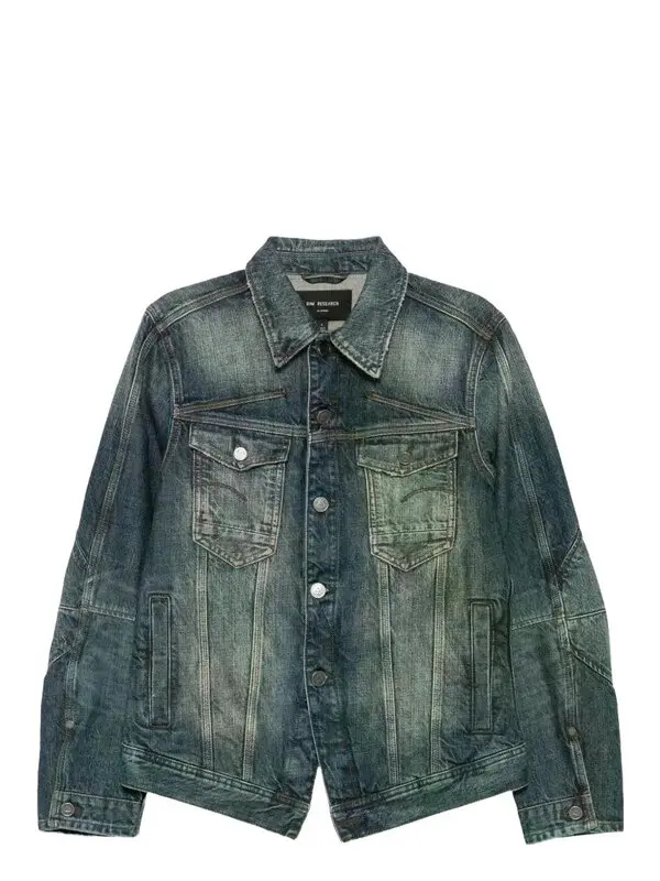 G-star Raw Denim Jacket With Chest Flap Pockets - Blue