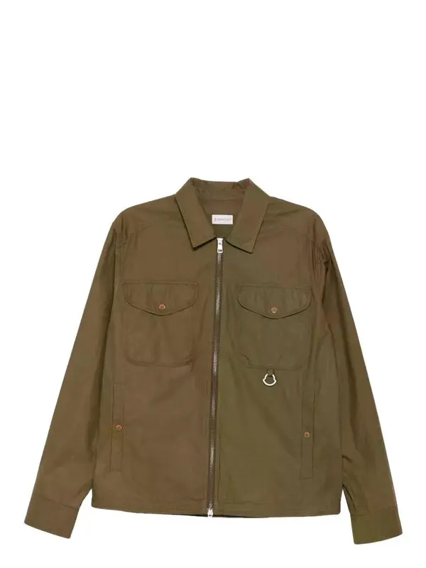 Moncler Poplin Long Sleeve Jacket - Green