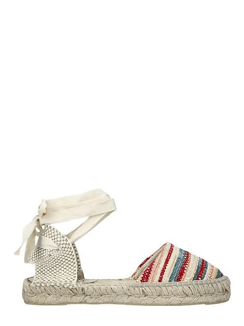 Manebí Hamptons Raffia Espadrilles With Ribbon Ankle Tie - Mult/other