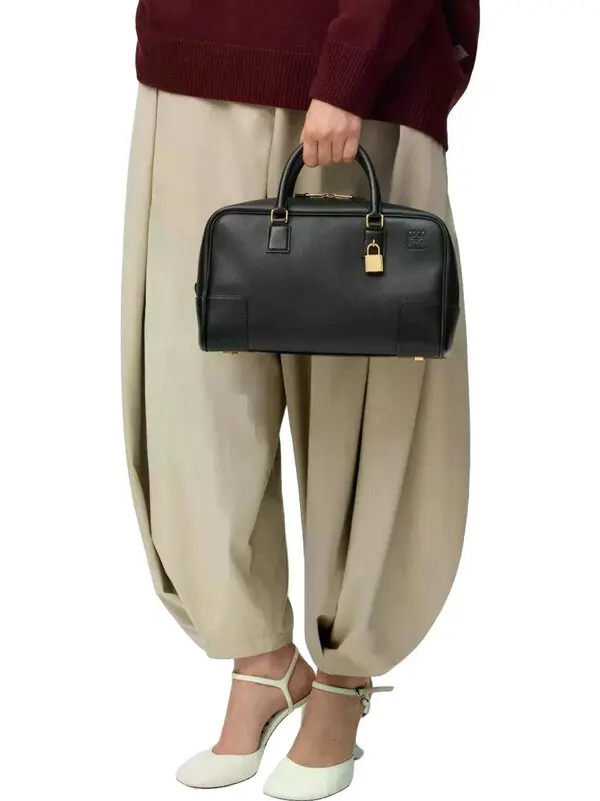 Loewe Amazona 28 Leather Tote Bag - Black