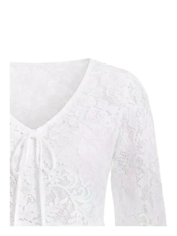 Michael Kors Lace V-neck Top - White