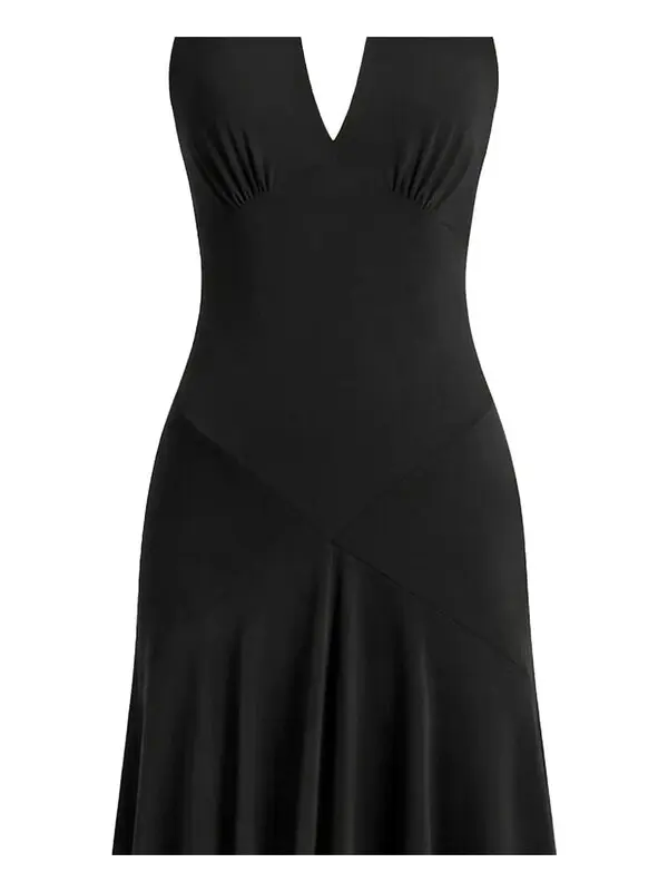 Michael Kors Halter Neck Midi Dress - Black