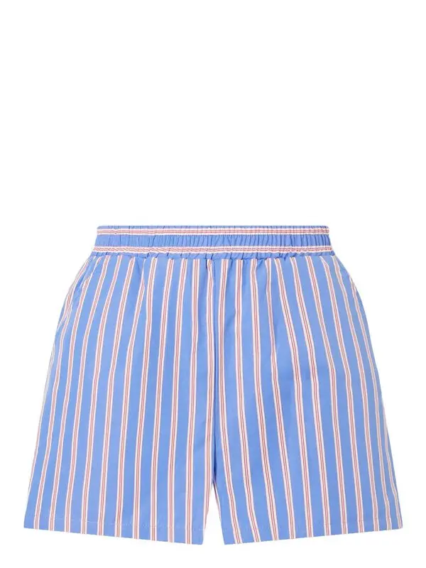 DESTREE Susumu Striped Cotton-poplin Shorts - Multi