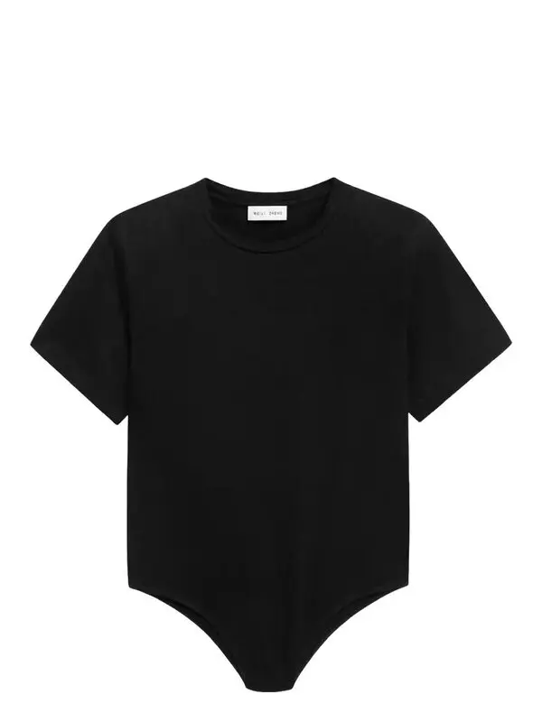 WEILI ZHENG Short Sleeve Bodysuit - Black