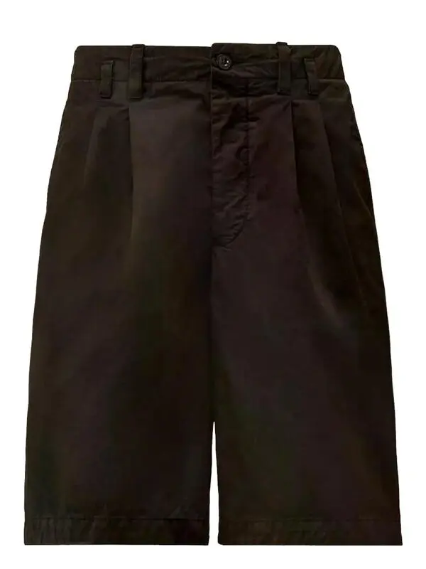 C.P. COMPANY Pleated Shorts - Black